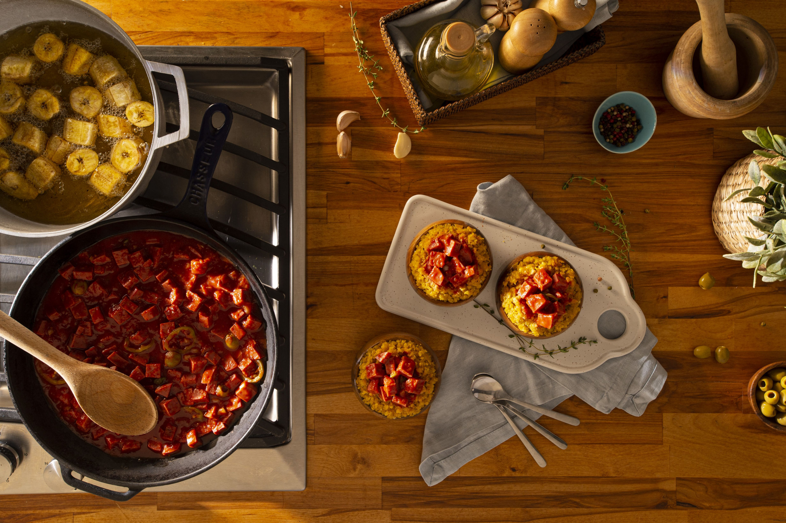 Receta de Mofongo con Salami para cuatro personas - Induveca