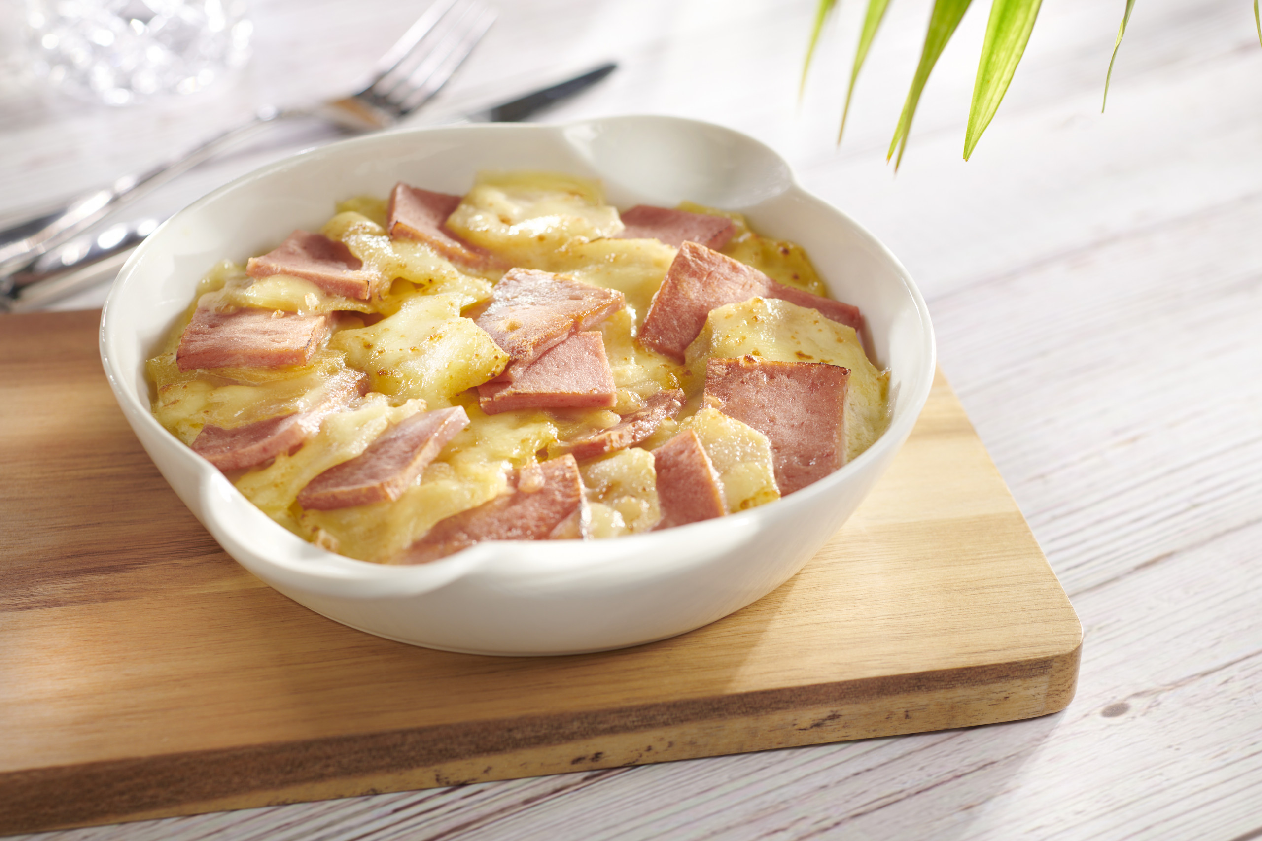 Papas al horno con Jamón 4x4 Induveca - Induveca