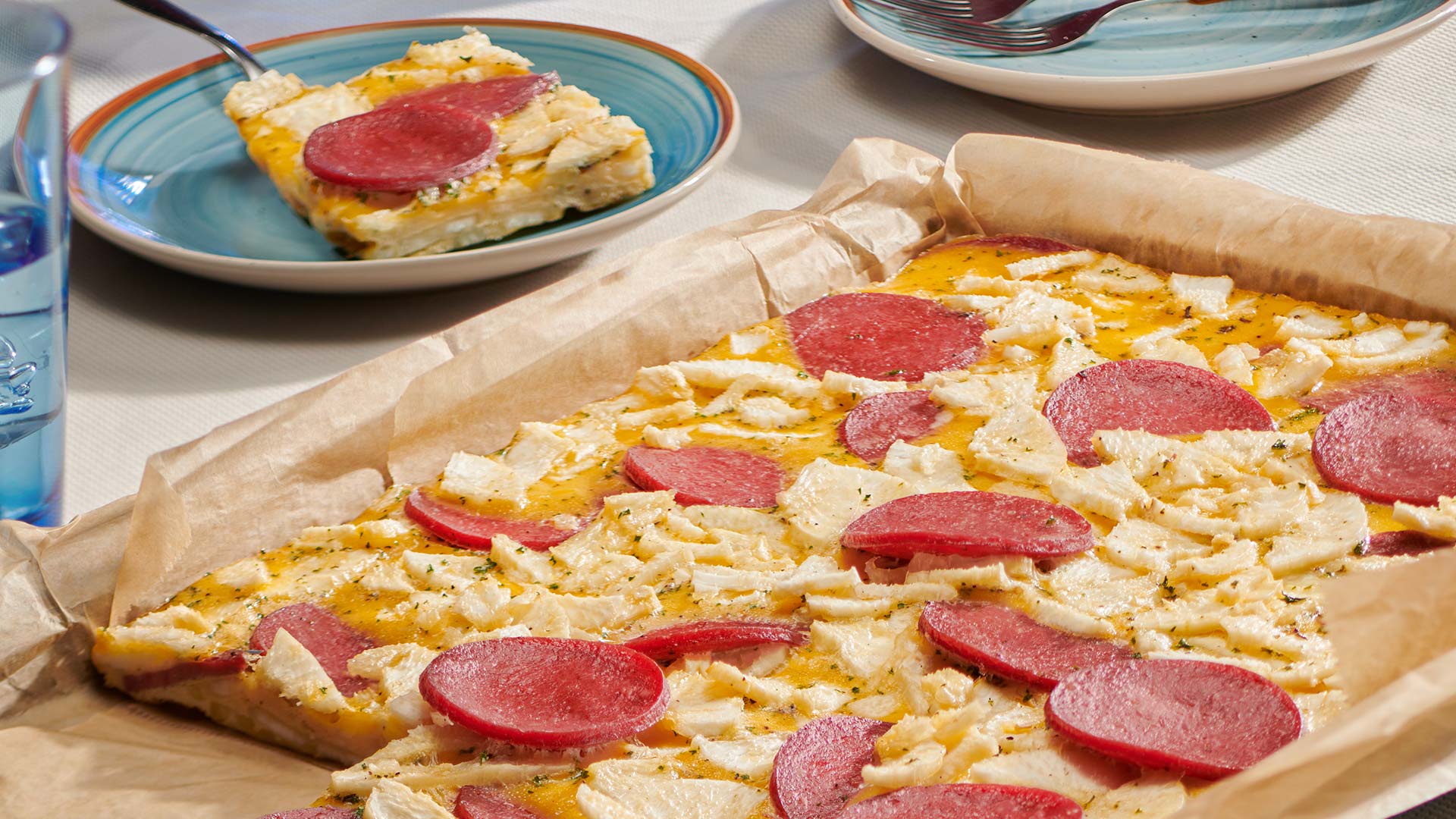 Tortilla de yuca y Salami - Induveca